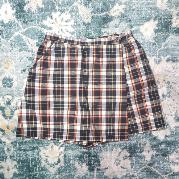 Express | Shorts | Vintage 9s Express Plaid Skort | Poshmark